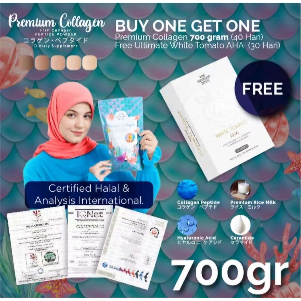 Jual THE MERMAID BITES PREMIUM JAPAN COLLAGEN | Shopee Indonesia