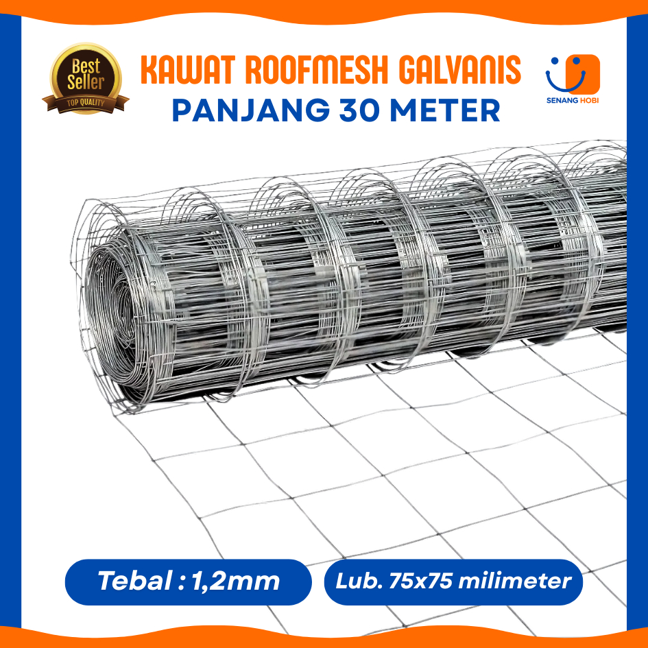 Jual Kawat Roofmesh Galvanis Panjang 30 Meter - Kawat Multifungsi ...