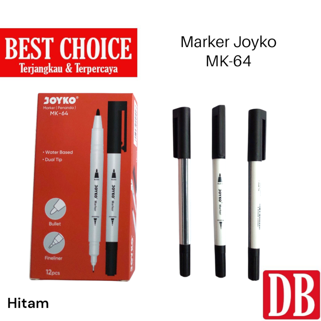 Jual Spidol Marker Joyko Dual Tip MK-64 (1pcs) | Shopee Indonesia