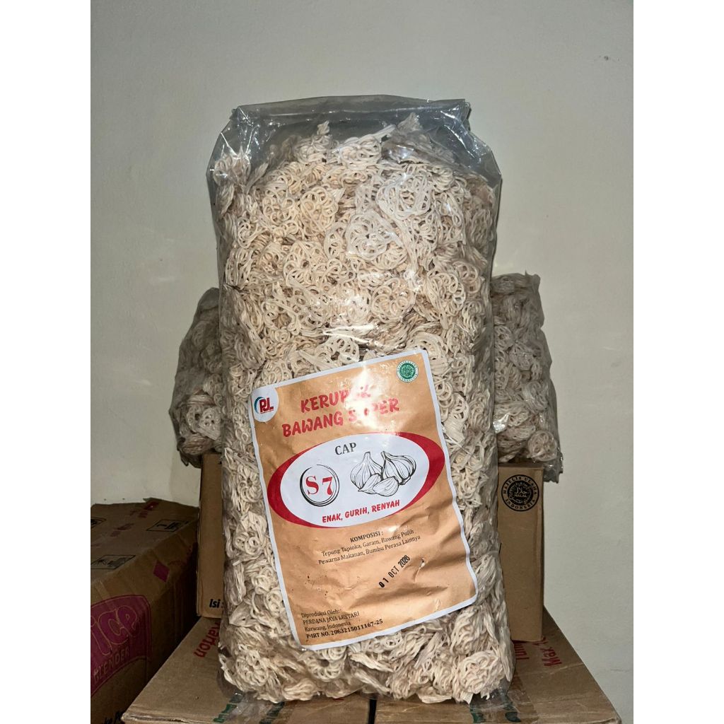 Jual Kerupuk Bawang Super Mawar Cap S7 5 kg - Rasa Bawang Asli, Cocok ...