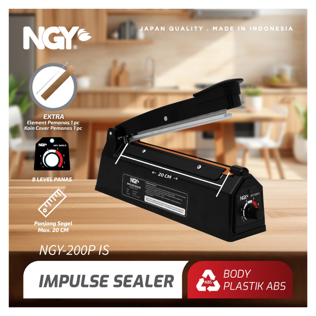 Jual NGY Hand Impulse Sealer Body Iron / Mesin Perekat Plastik Manual ...