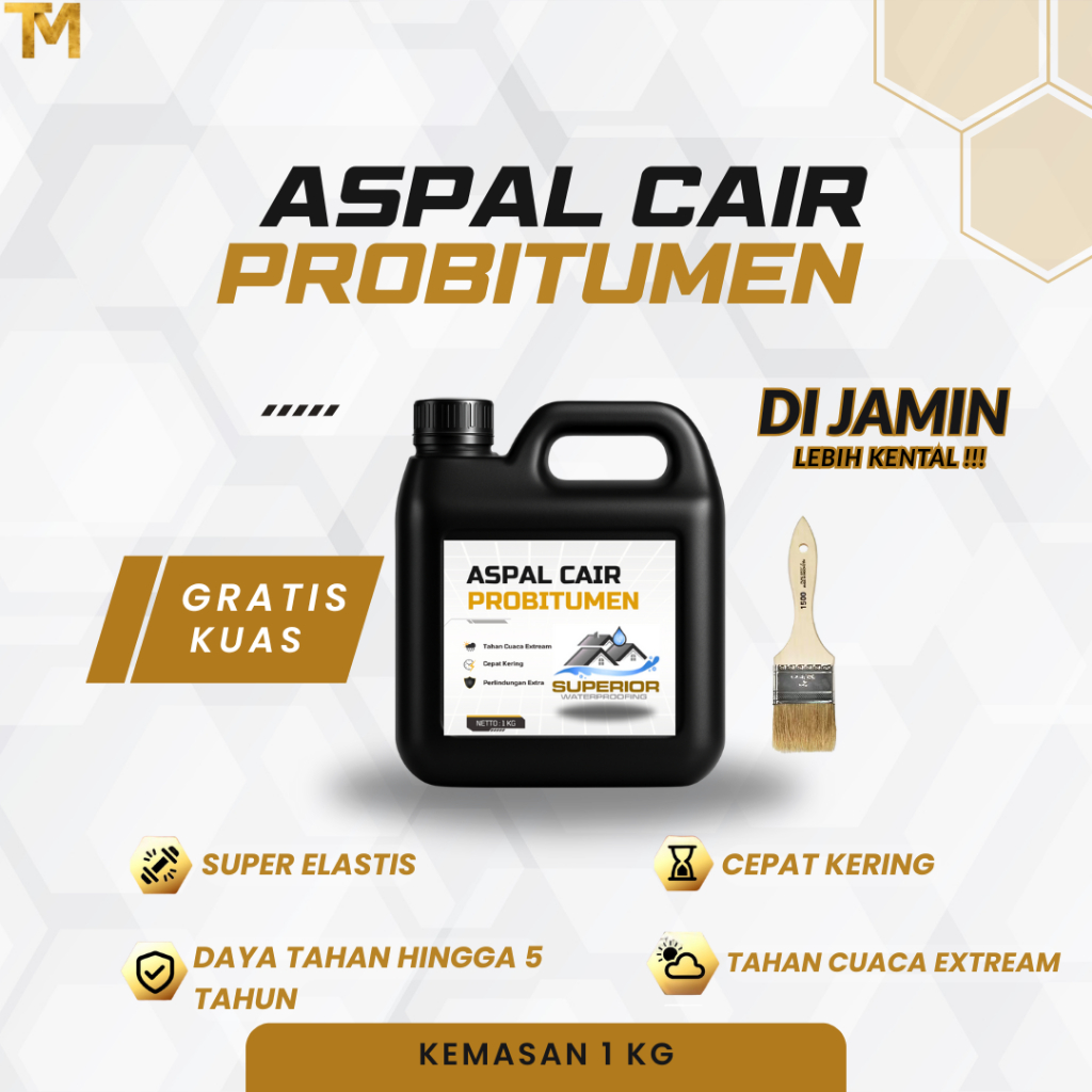 Jual PROBITUMEN Aspal Cair Bitumen Superior Waterproofing Pelapis Anti ...