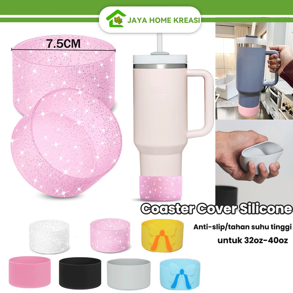 Jual 75mm Coaster Cover Silicone Tumbler Water Bottle Protektor Silikon ...