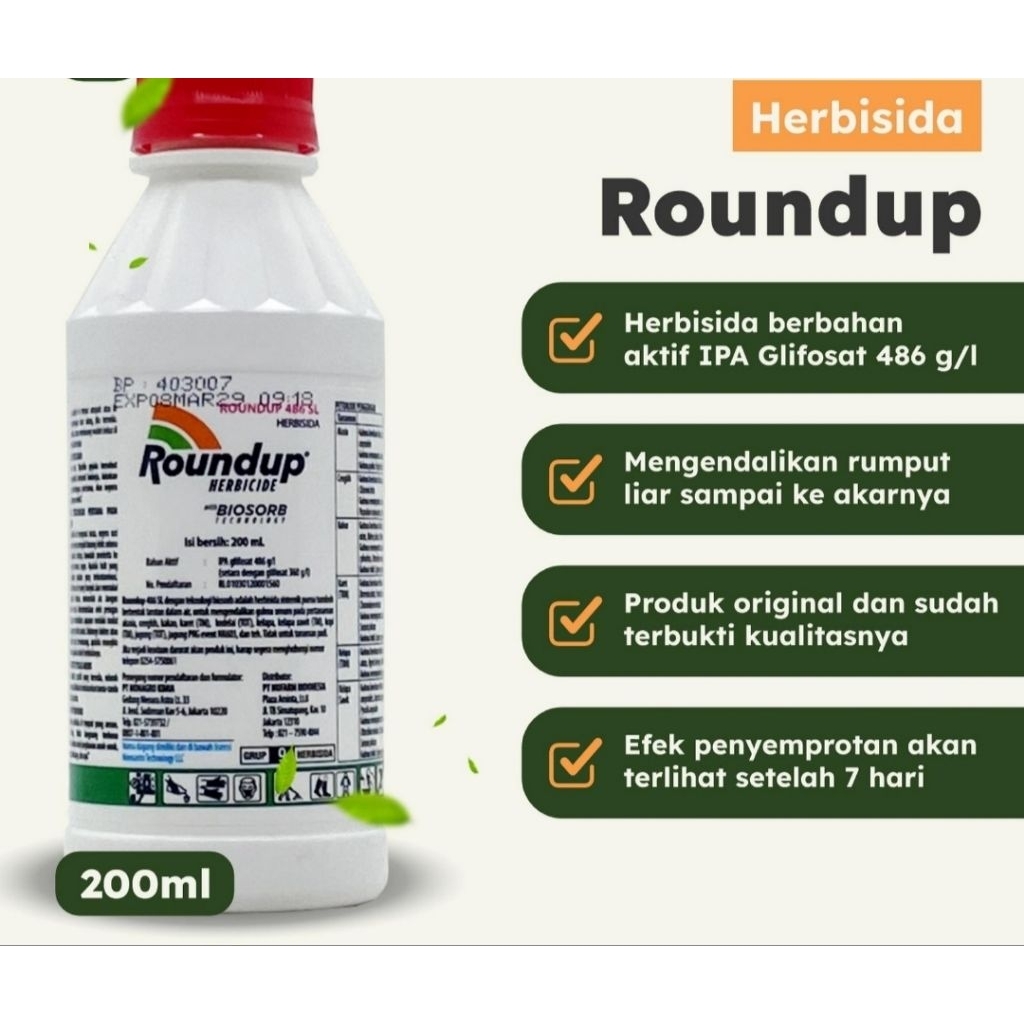 Jual racun rumput roundup 200 ml | Shopee Indonesia