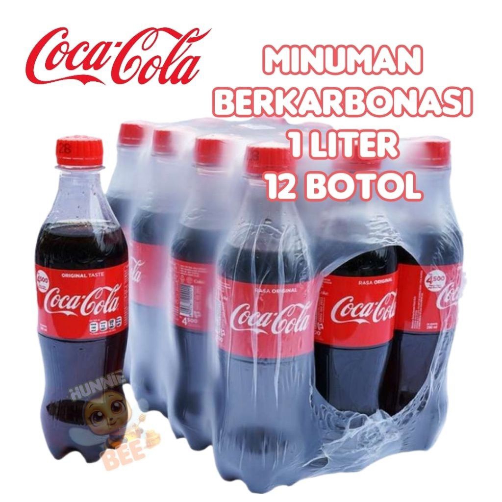 Jual Minuman berkarbonasi Coca-Cola 12 botol x 1 liter | Shopee Indonesia