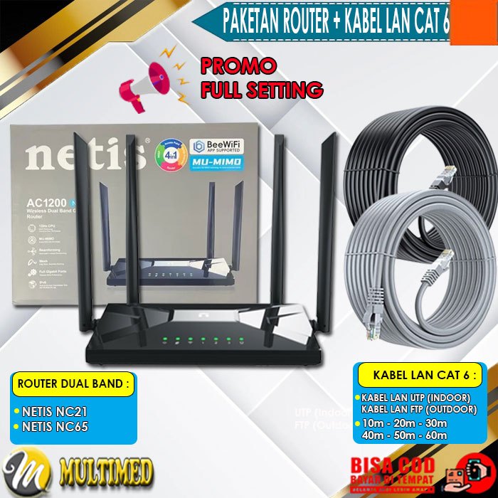Jual Paket Pararel Wifi / Internet Router Dual Band TP-Link Netis ...