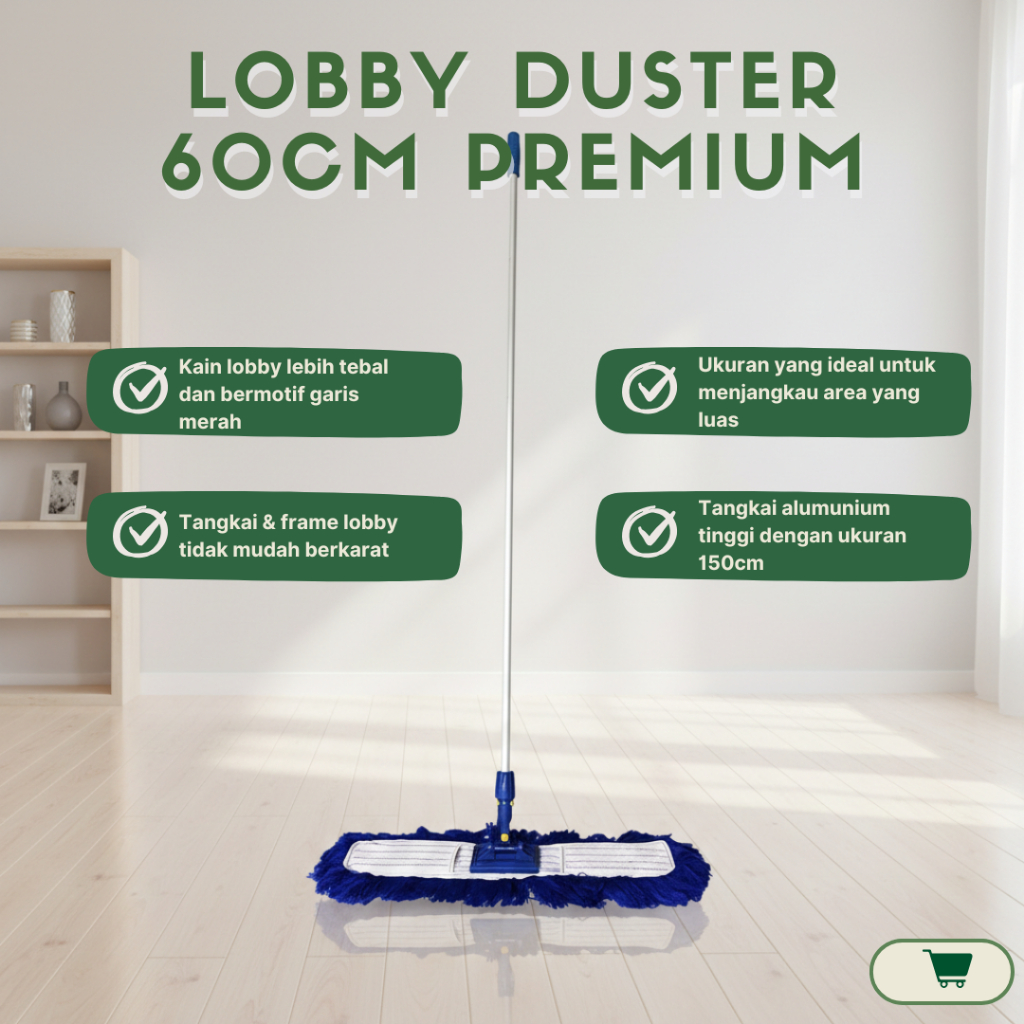 Jual Lobby Duster Set 60 cm Acrilic Premium / Tongkat + Frame + Kain ...