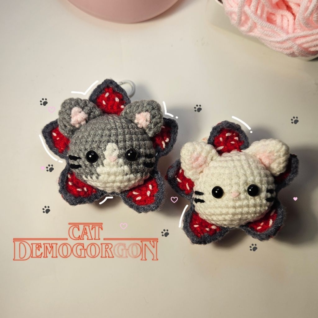 Jual alieracraft - Demogorgon Cat Crochet Keychain inspired by Stranger ...