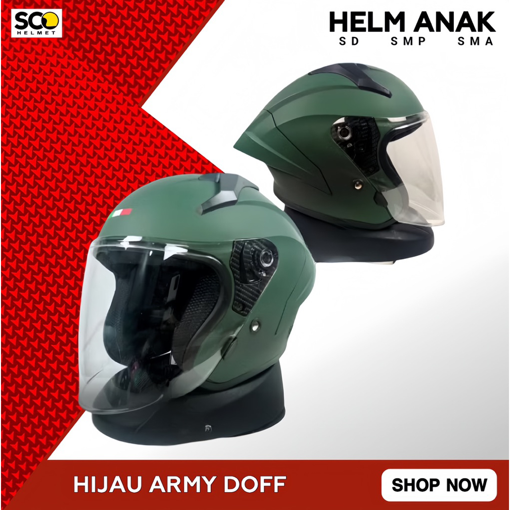 Jual Helm Anak HalfFace SD-SMP-REMAJA Helm Sport Keren Helm Kekinian ...