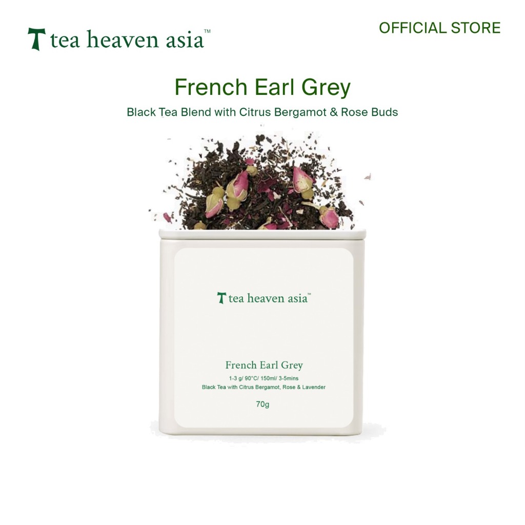 Jual Tea Heaven French Earl Grey Rose Artisan Tea Tin Canister | Shopee ...