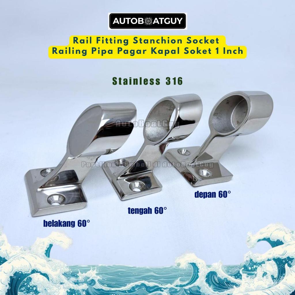 Jual Rail Fitting Stanchion Socket Railing Pipa Pagar Kapal Soket 1 ...