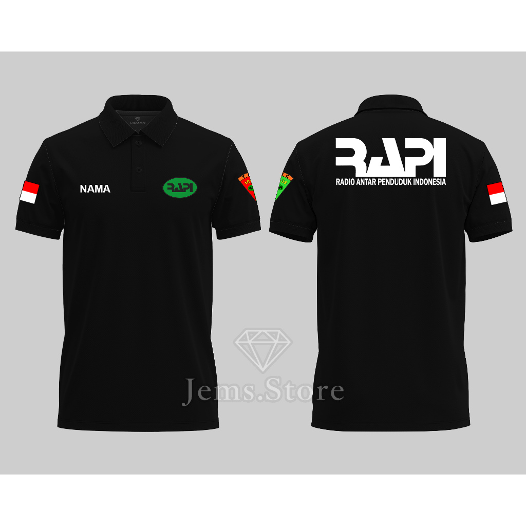 Jual Jems.Store Polo shirt Baju Kaos Kerah RAPI Radio Antar Penduduk ...