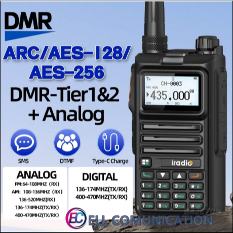 Jual HT Iradio Radio HT DM-UV4R DMR Digital Analog Walkie Talkie Dual ...