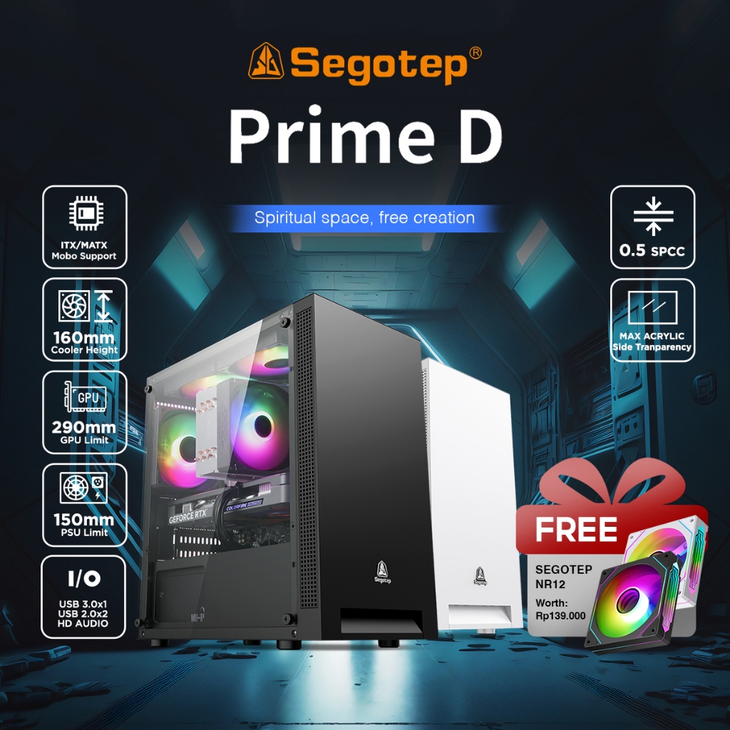 Jual SEGOTEP PRIME D (M-ATX Budget PC Case) | Shopee Indonesia