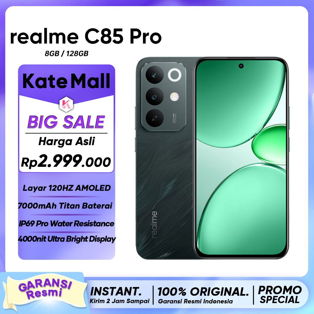 Jual realme C85 Pro (8/128GB) (8/256GB) IP69 Pro Water Resistance ...