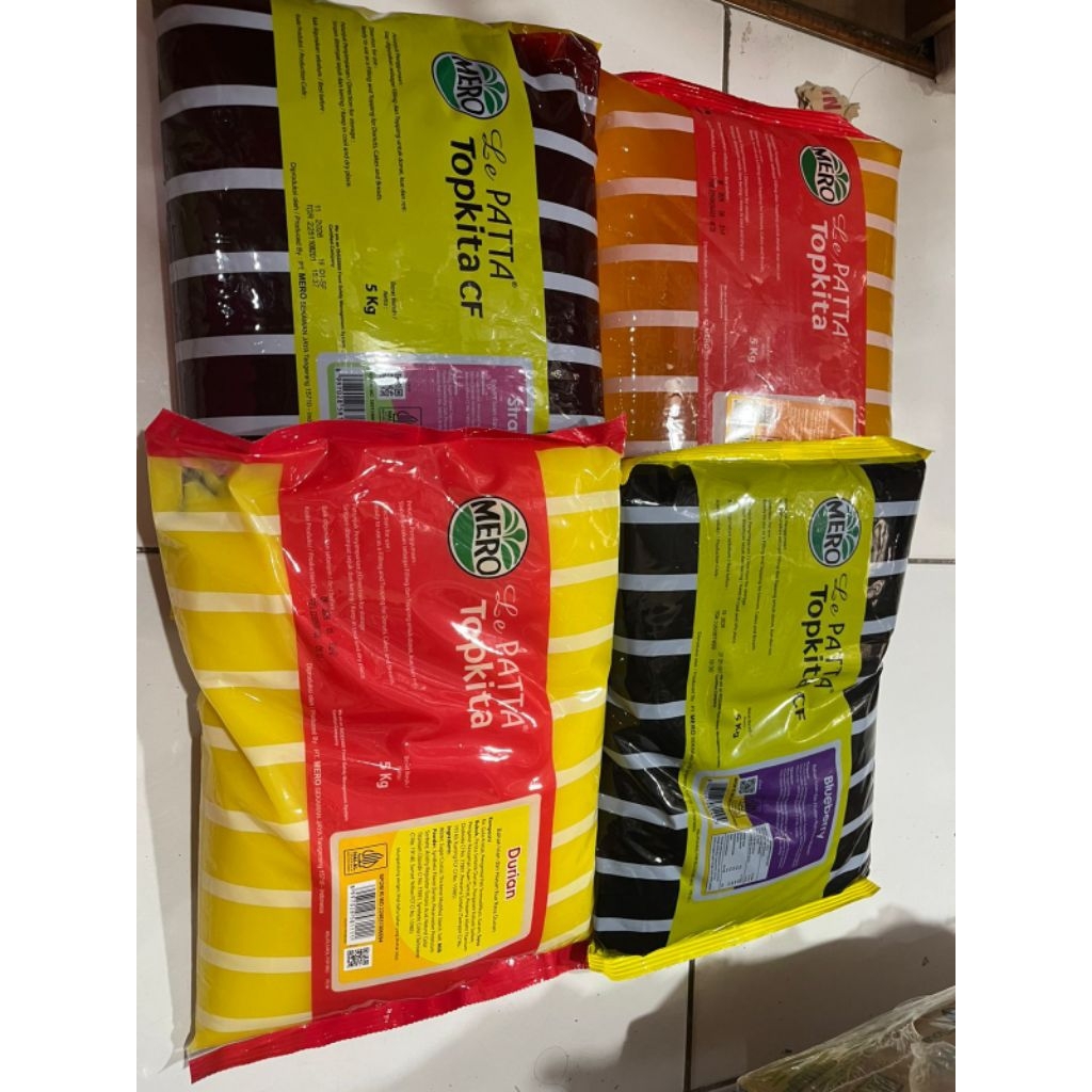 Jual ISI 5KG Selai Blueberry DURIAN STRAWBERI NANAS MERO LePatta 5 KG ...