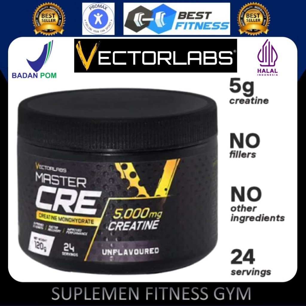 Jual VECTORLABS 300 gram Master Cre Creatine Monohydrate 120g / 300g gr ...