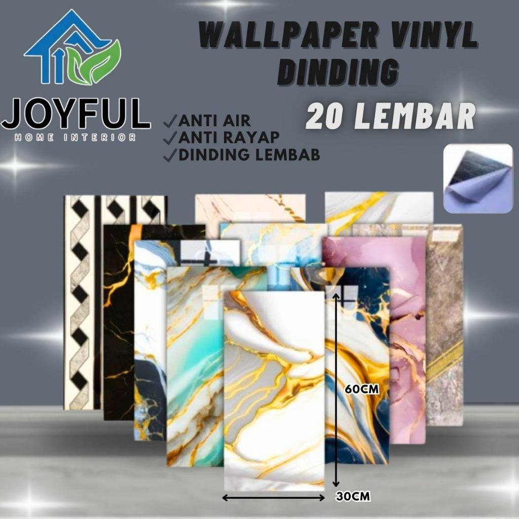 Jual Joyful Home Interior - PAHE 20 Lembar Wallpaper Vinyl Dinding ...