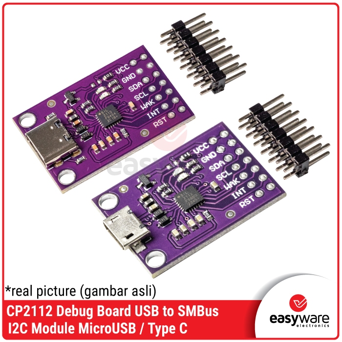 Jual CP2112 Debug Board USB to SMBus I2C Communication Micro USB Type-C ...