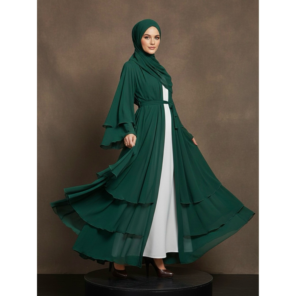 Jual Zaafashion - Abaya Outer Dubai 3 Layer VOL.1 | Long Cardigan Abaya ...