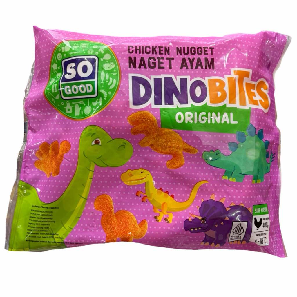 Jual SO GOOD Chicken Nugget DINOBITES Isi 400 GR | Shopee Indonesia