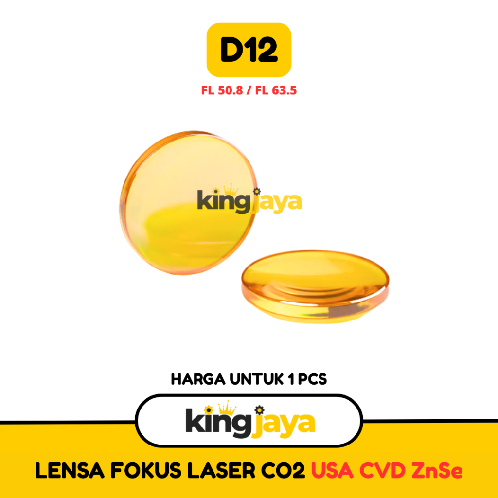 Jual Lensa Fokus Laser Cutting USA CVD ZnSe CO2 D12 FL50.8mm FL63.5mm ...