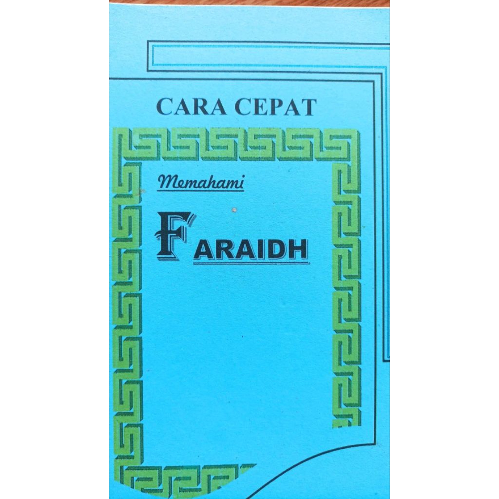 Jual CARA CEPAT MEMAHAMI ILMU FAROIDH BAGI WARIS HARTA WARISAN FARAIDH ...