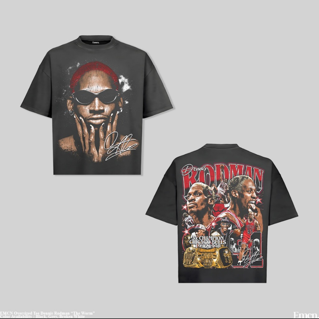 Jual EMCN Oversized Tee Dennis Rodman The Worm | Shopee Indonesia