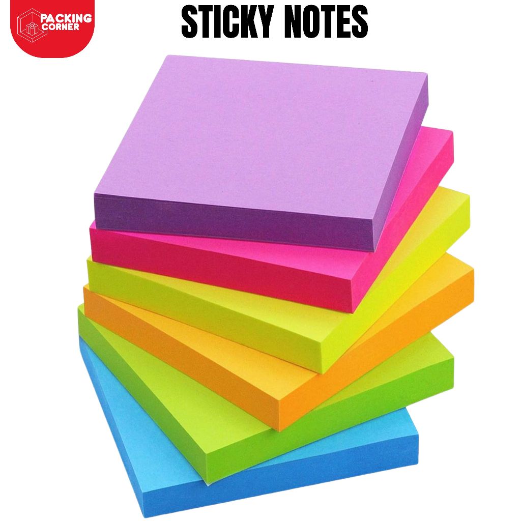 Jual Sticky Notes Memo Polos Penanda Pengingat Kertas Buku Tempel 100 ...