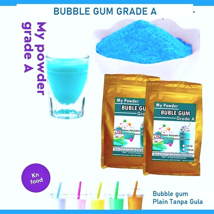 Jual My Powder Minuman Rasa Bubble Gum Grade A 1 Kg | Shopee Indonesia
