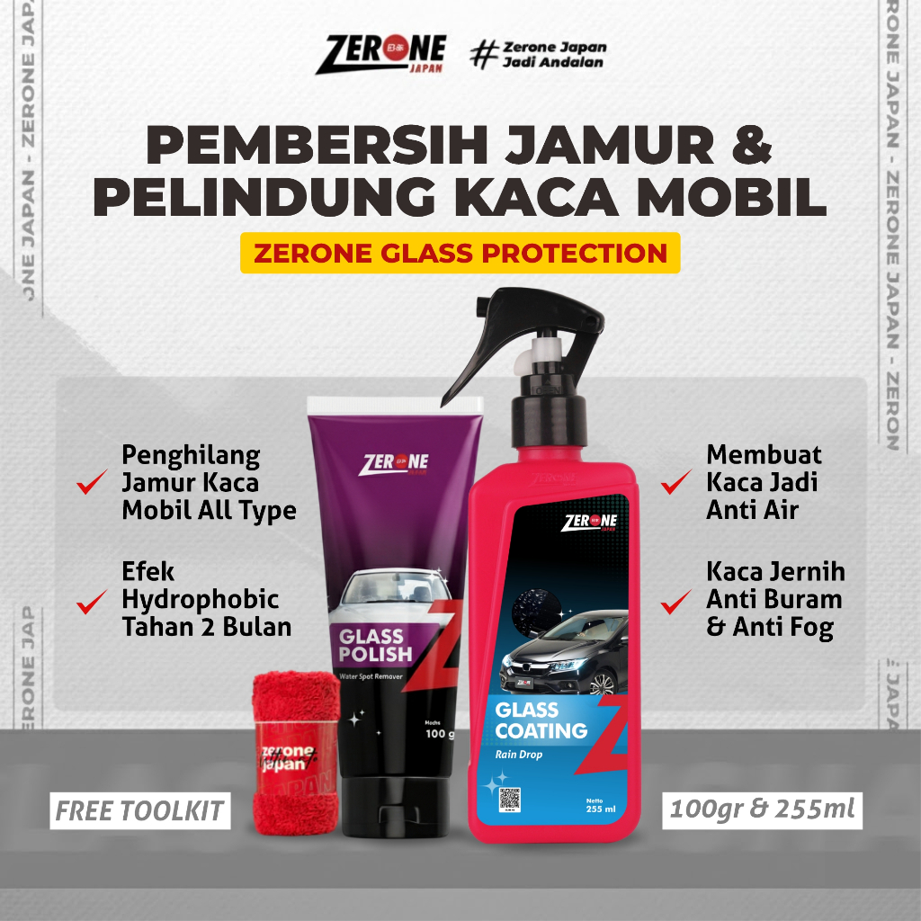 Jual Zerone Japan Glass Protection - Paket Pembersih Jamur Kaca Mobil ...