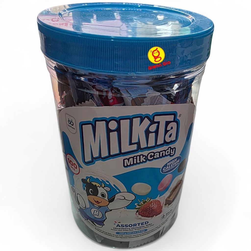Jual Permen Milkita Milk Candy Assorted Toples isi 100 pcs | Shopee ...