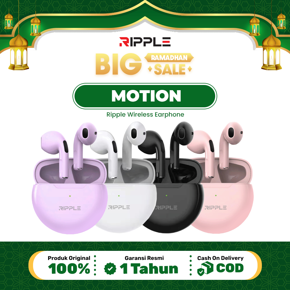 Jual Ripple TWS Motion Wireless Headset Bluetooth5.3 Noise Cancelling ...