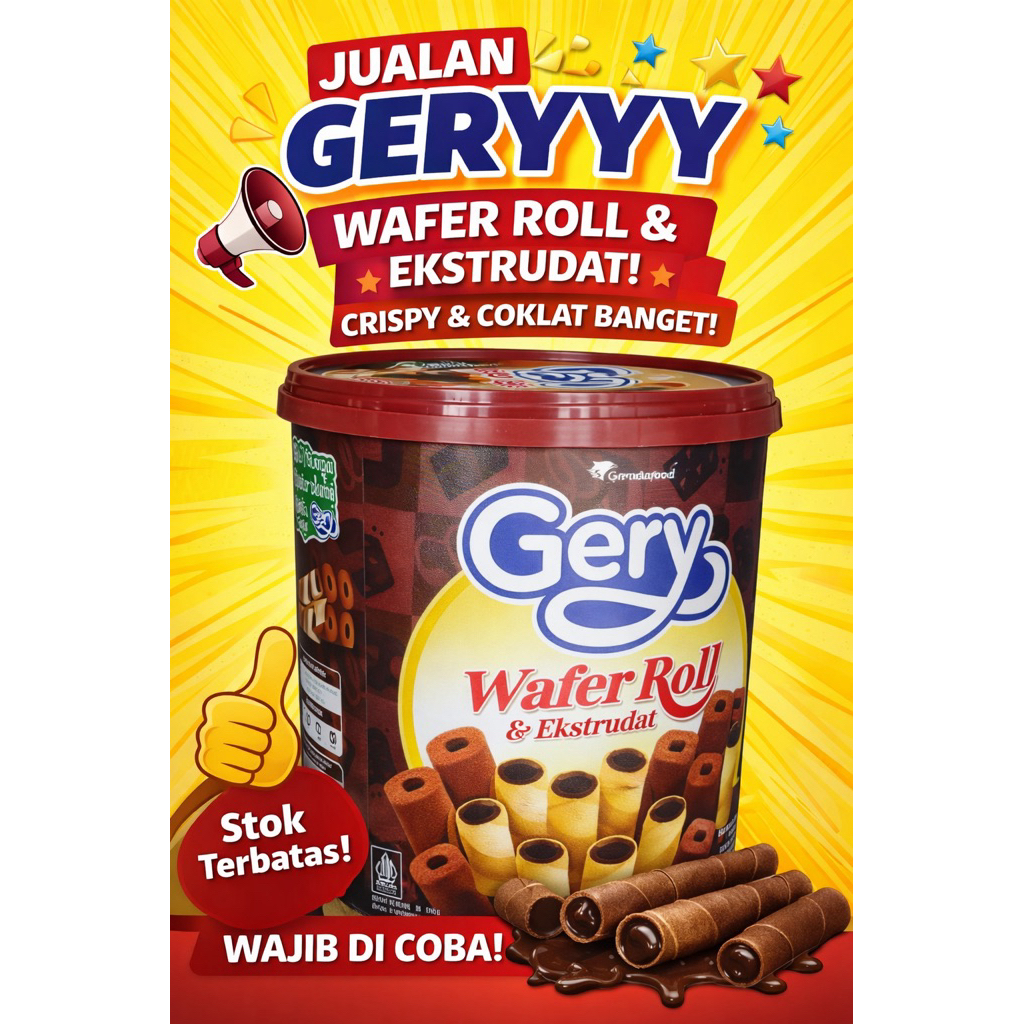 Jual gerry wafer roll||jajan hari raya||jajan enak viral||murah ...