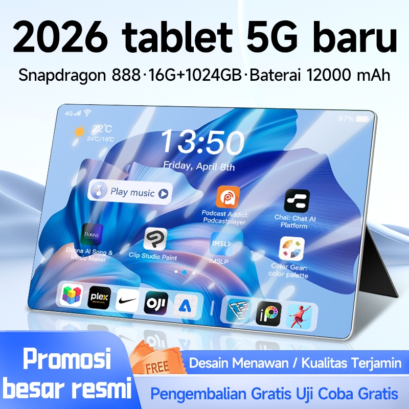 Jual [COD + Garansi Lima Tahun] Samsung 2026 Tablet 5G Baru IPS Layar ...