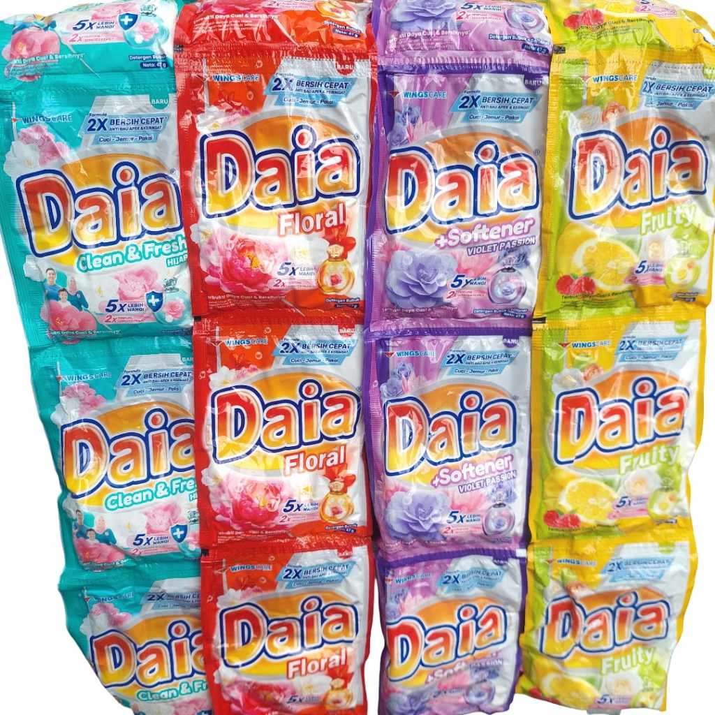 Jual Daia Detergen bubuk 1 renceng isi 6 sachet | Shopee Indonesia