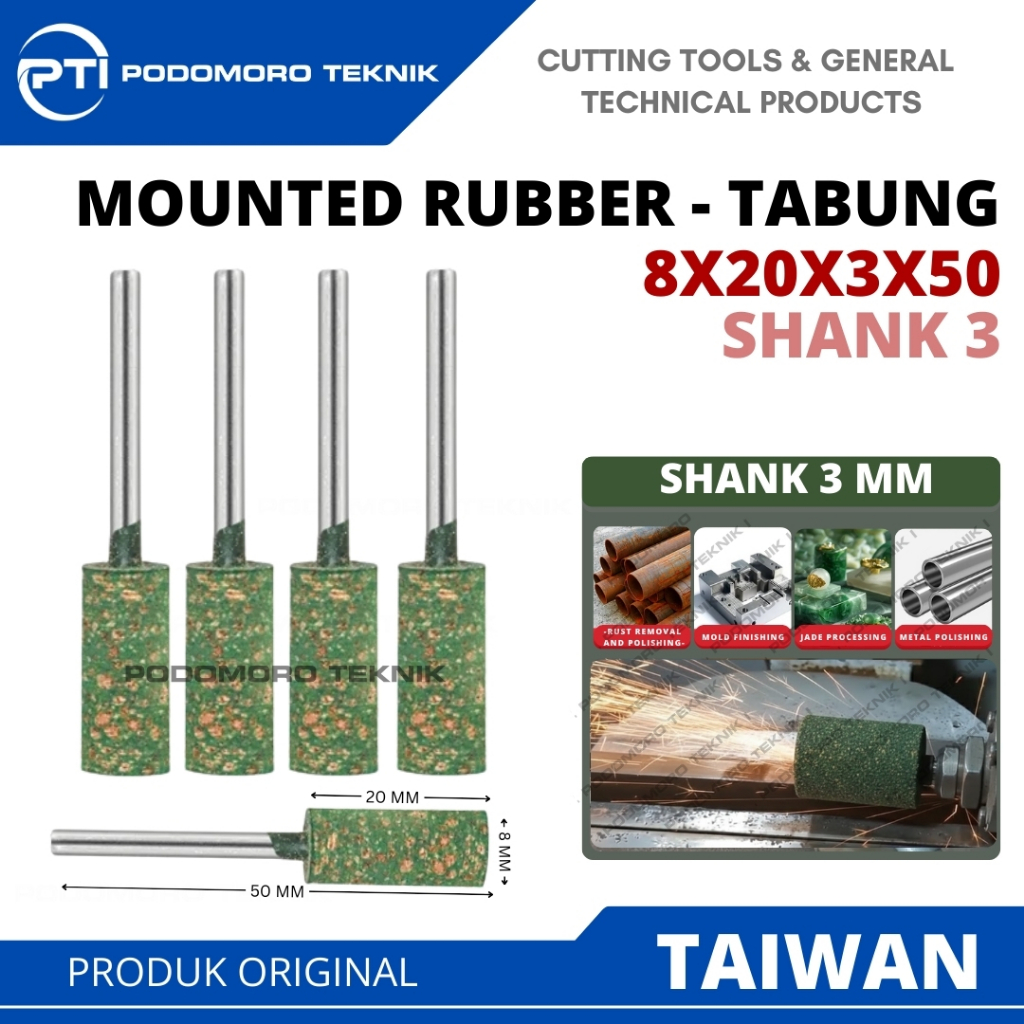 Jual Tabung - Rubber Mounted Point Poles M8 x 3 mm Folyflex Stone ABR ...