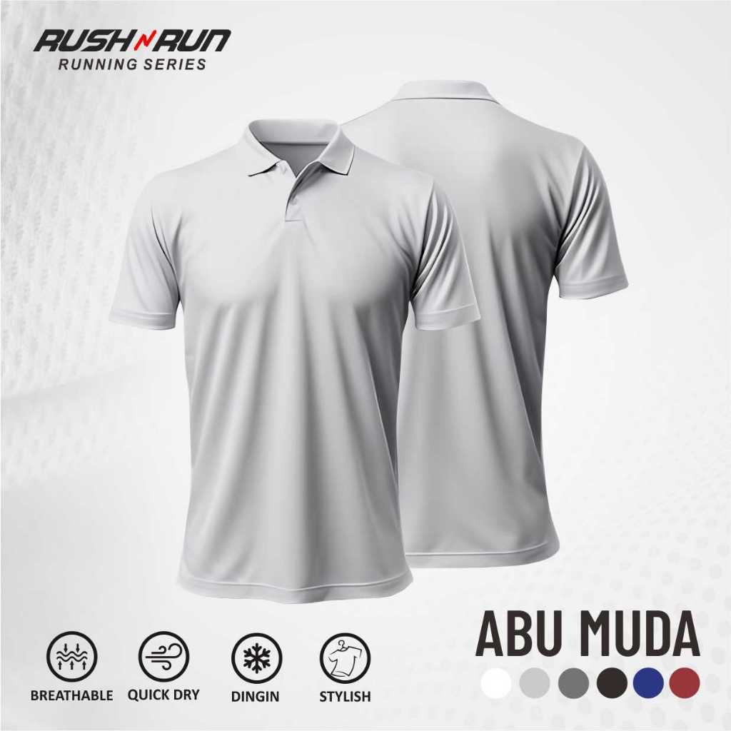 Jual Rush n Run Baju Olahraga Kerah Polo Shirt Kaos Essentials Dry Fit ...
