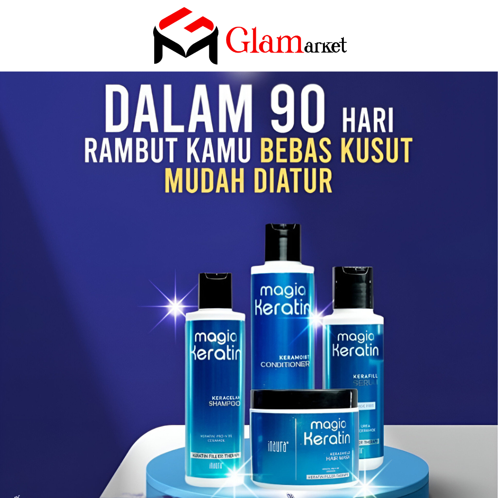 Jual GLAM - INAURA Magia Keratin - Keramoist Conditioner - Keraclean ...
