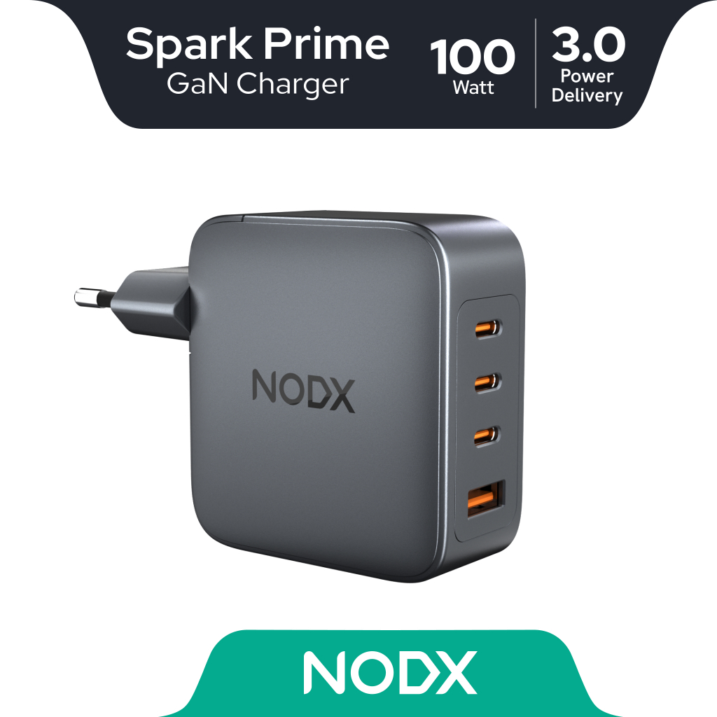 Jual NODX Spark Prime 100W GaN Charger 4 Port (PD) | Shopee Indonesia