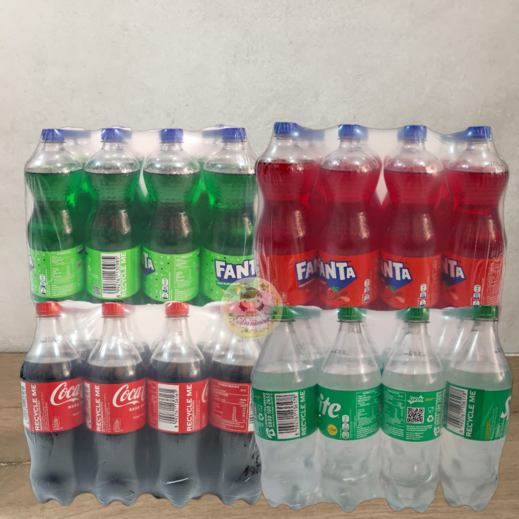 Jual Coca Cola Fanta Sprite 1krat Isi 12 Botol 1 liter KHUSUS REGULER ...