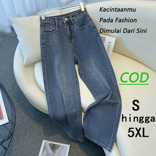 Jual Sukajoy.id Ukuran S—5XL Celana Jeans Unisex Pria Wanita Wide ...