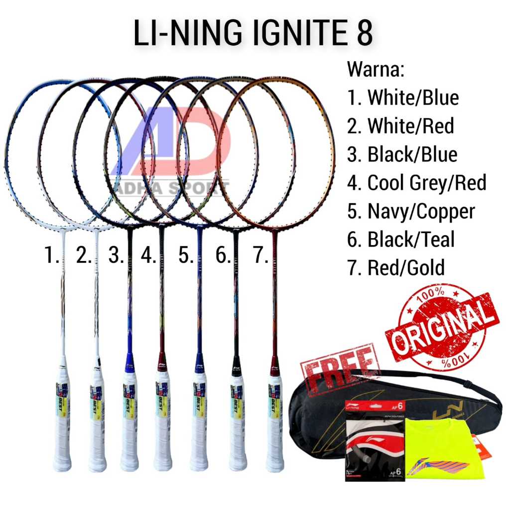 Jual Raket Badminton Lining IGNITE 7 / 8 Original Bulutangkis | Shopee ...