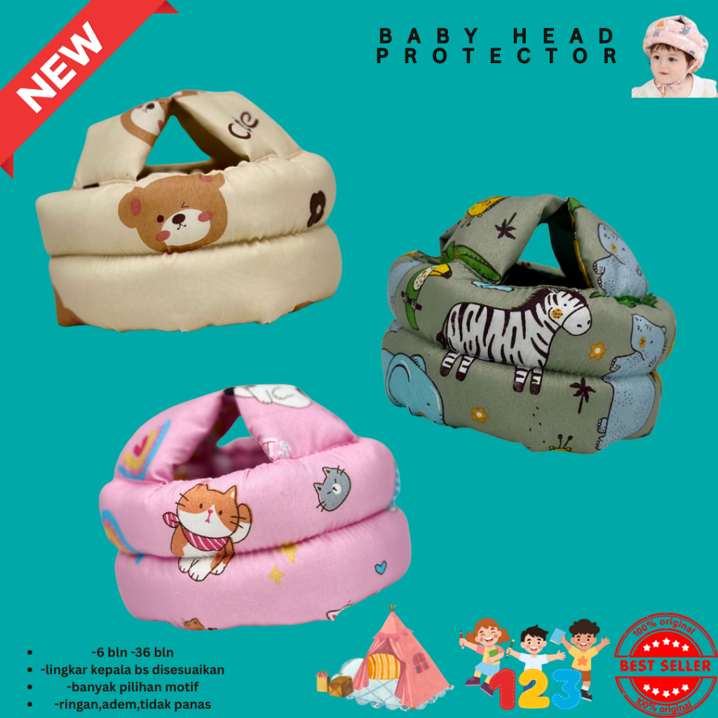 Jual Helm Bayi Anti Bentur / Topi Pelindung Kepala anak bayi/ Baby Head ...