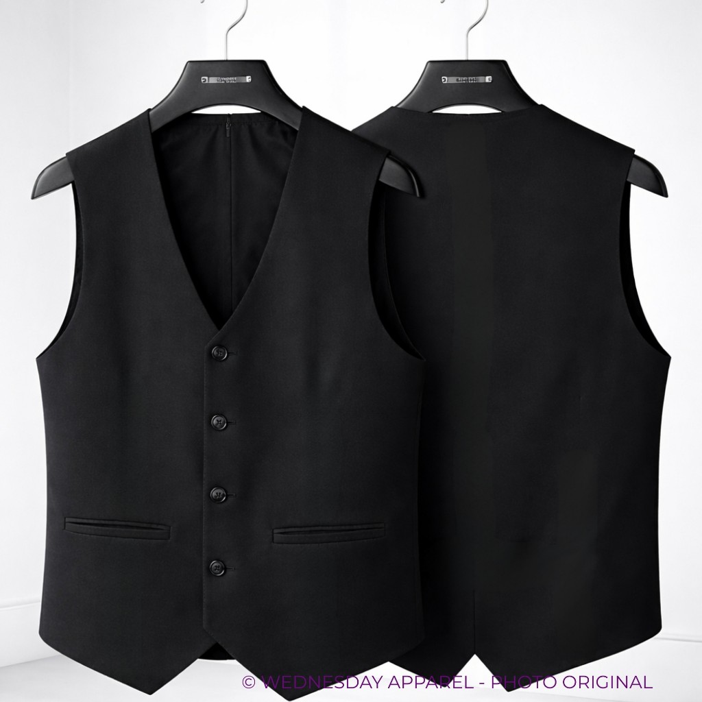 Jual WEDNESDAY APPAREL - ROMPI JAS PRIA | Rompi Vest Jas Pria Hitam ...
