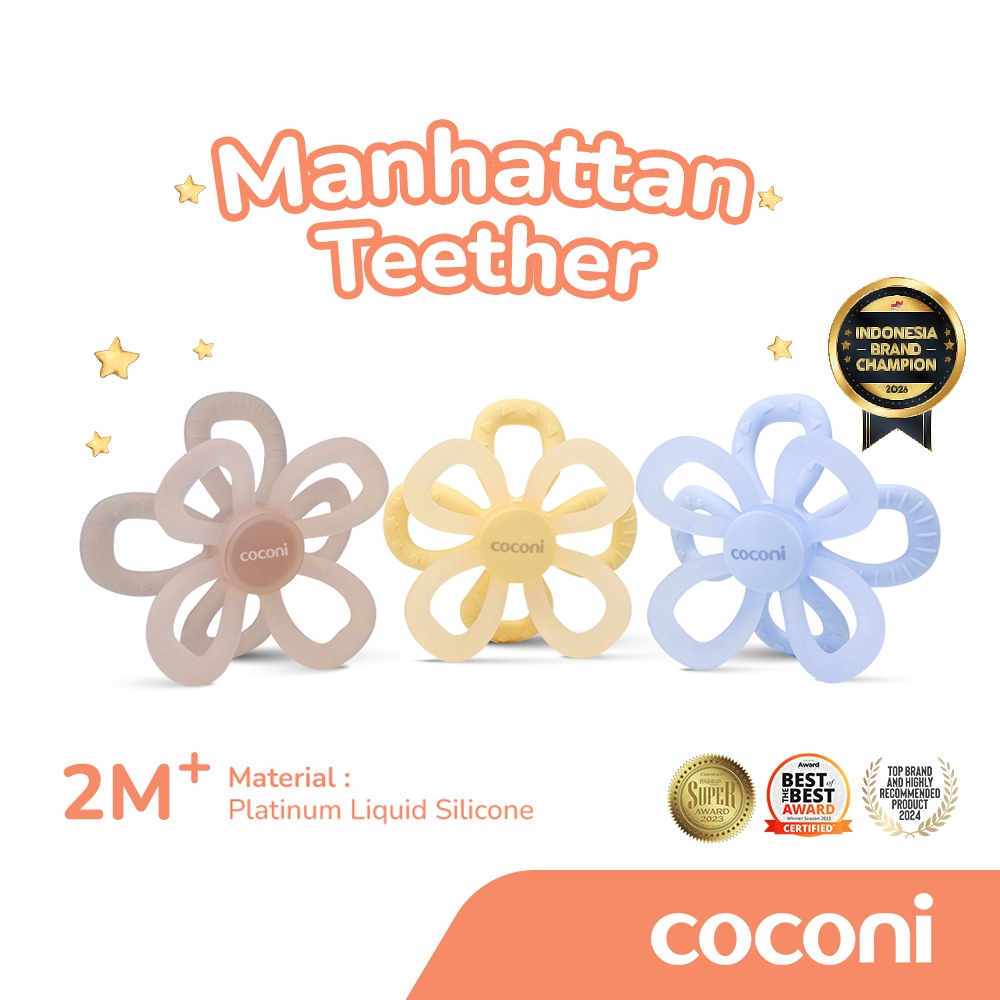 Jual COCONI Manhattan Toy Sensory Teether | Gigitan Bayi Silicone ...