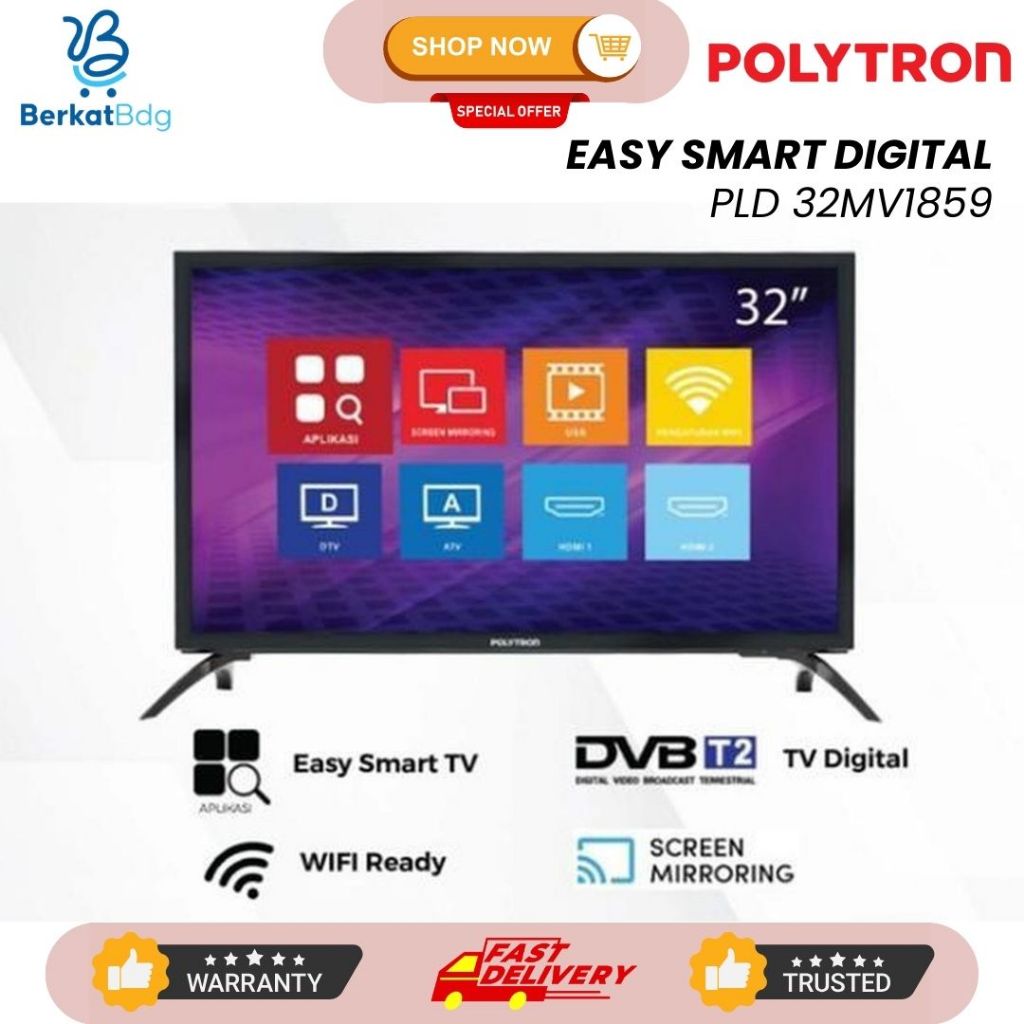 Jual Polytron LED Smart TV 32Inch PLD 32MV1859 / 32CV1869 Digital ...