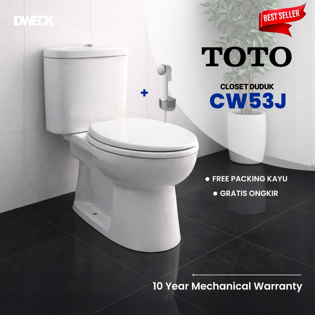 Jual Closet Duduk TOTO ORIGINAL Close Coupled Sitting Toilet WC ...