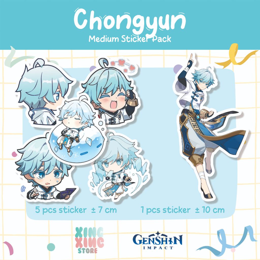 Jual [ 6 PCS ] cetak stiker Game/STIKER MURAH TEMA Ghensin impact ...