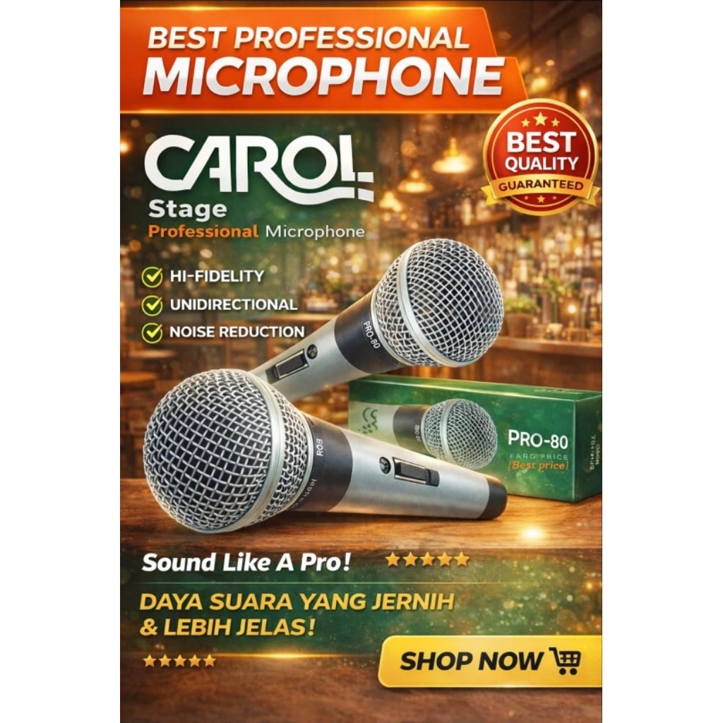 Jual Microphone Carol pro-80 | Shopee Indonesia
